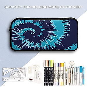 Navy Blue Tie Dye Pencil Case Pencil Pouch Coin Pouch Cosmetic Bag Office Stationery Organizer