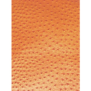 DuroLast™ Classic Ostrich Upholstery Vinyl Fabric Sold by The Yard 2 Tone Embossed Raised DIY Upholstery Accessories Apparel (Orange)