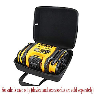 Adada Hard Travel Case for DEWALT DCC020IB 20V Max Inflator (Black)