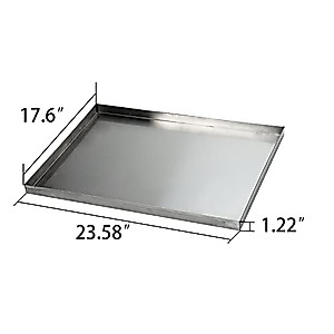 Confote 23.6"x17.6" Stainless Steel Replacement Tray for Dog Crate, Chew-Proof and Crack-Proof