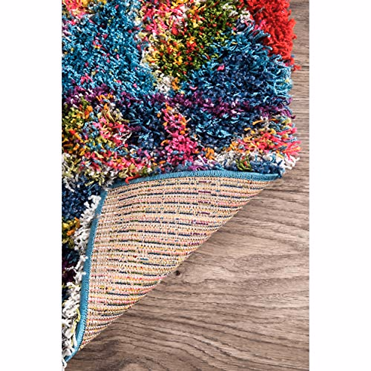 nuLOOM Leisha Moroccan Shag Area Rug, 5' 3" x 7' 6", Multi