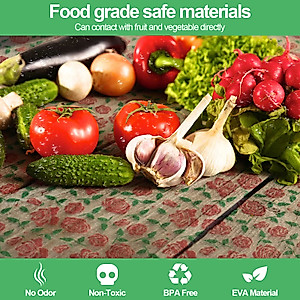 Shelf Liner, Non-Adhesive EVA Fridge Pads Durable Strong Shelves Mats, Waterproof Washable Kitchen Cabinet Liner Can Be DIY Cut for Drawers, Table, Pantry (11.8”x 118”, Red)