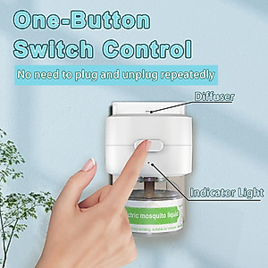 Moskiller Mosquito Repeller, Electronic Mosquito Repellent Plug in, Include 1 Pack 280 Hr Repellent Refills for Home, Bedroom, Office, Kitchen