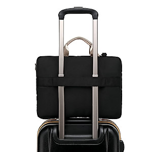 SANFAN 360° Protective Laptop Shoulder Bag Sleeve Case For MacBook Air 15 inch and 15 inch-15.6 inch Laptop (Black)