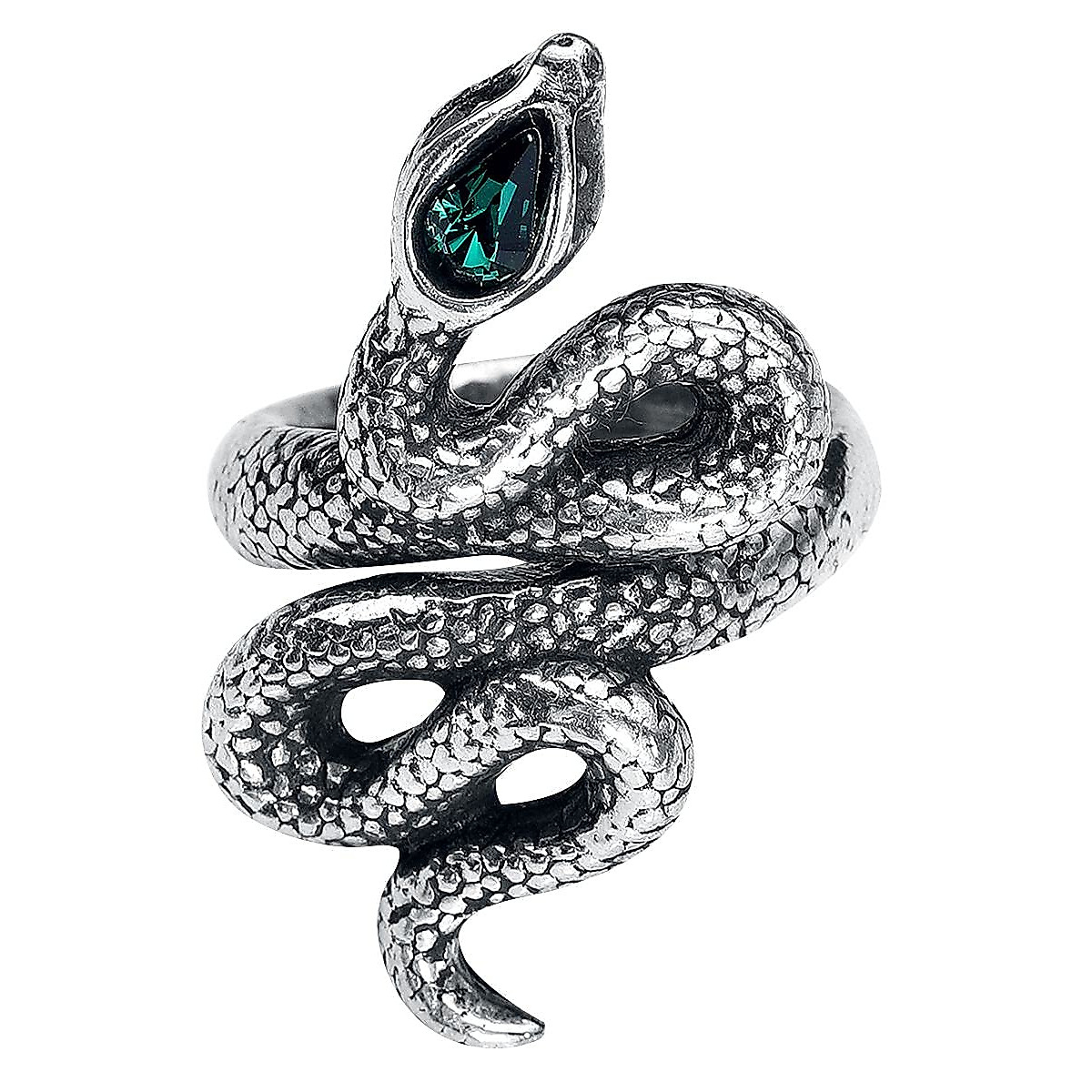 Alchemy Gothic Symbol of Fertility Nachash Wicked Serpent Psalm 68 Ring - Size L/N, 6/7