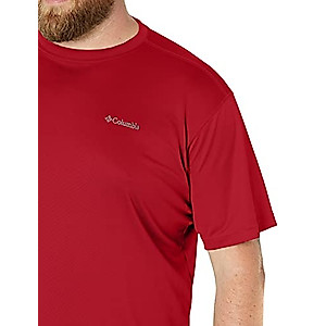 Columbia Men's Meeker Peak Short Sleeve Crew, Red Velvet, XX-Large