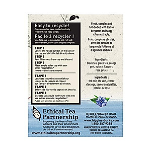 Higgins & Burke Bergamia Grey, Loose Leaf, Black Tea, Keurig K-Cup Brewer Compatible Pods, 24 Count