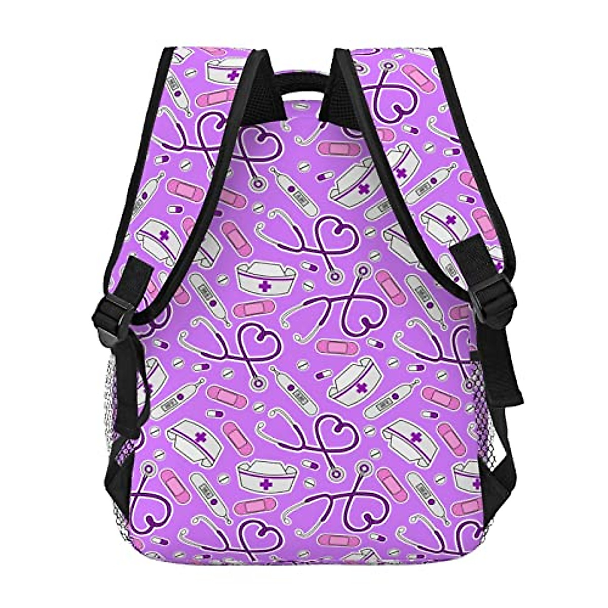 Nurse Doctors Print Backpack Large Capacity Laptop Bags Waterproof Lightweight Nurses Accessories for Work Medical Home Health Travel Clinical Bag Nursing Stuff Gifts CNA