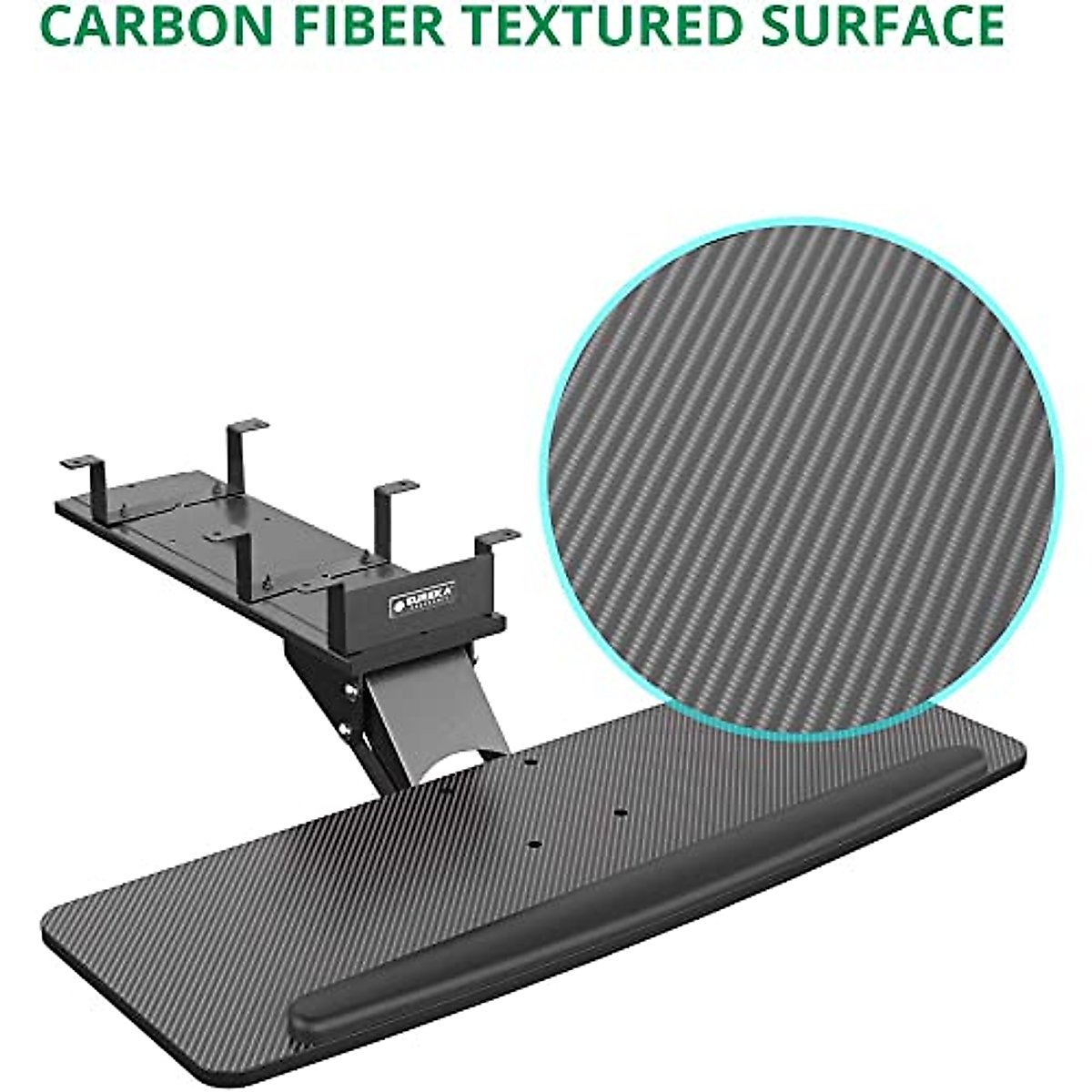 EUREKA ERGONOMIC Height Adjustable Mouse & Keyboard Tray Under Desk, 28x10'' Large Slide Out Swivel Tilt Computer Keyboard Drawer with Mouse Pad for Gaming Home Office Desk, Dual Mount