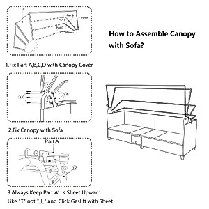 All-Weather Outdoor PE Wicker Sunbed Daybed with Retractable Canopy, UV-Resistant Patio Sectional Sofa Set with Cushions and Lifting Table for Lawn Garden Backyard Poolside