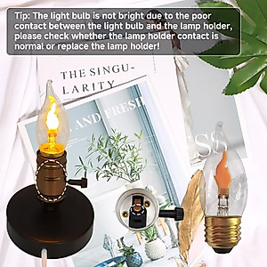 XIAOKALAMI LED Flame Effect Light Bulb E26 Flickering Candle Light Bulbs Crystal Clear Candle Bulb for E26 Edison Base (Non-Dimmable, C11/C35(2pack))