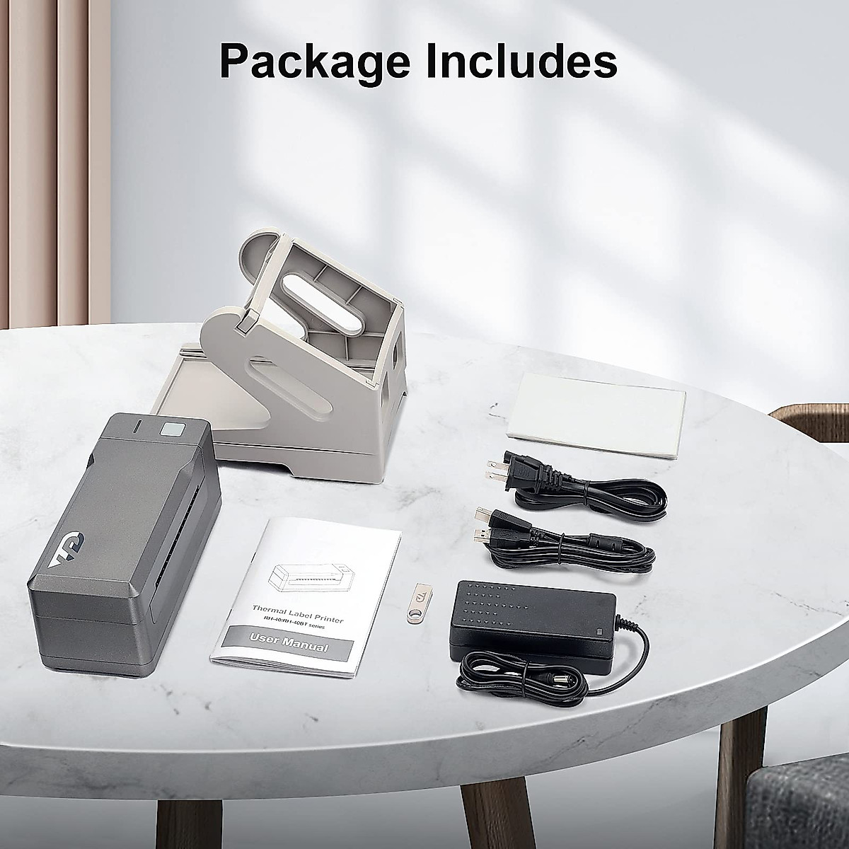 Tordorday Shipping Label Printer 4x6 Thermal Label Printer for Shipping Packages, 150mm/s Thermal Printer 203 dpi, Compatible with Amazon, Ebay, Shopify, USPS, Etsy