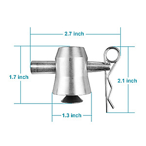 OTTFF 6Pack Aluminum Half Conical Coupler with Clips Pins for Stage Truss Trusses Bed Plate Fit F34 F33