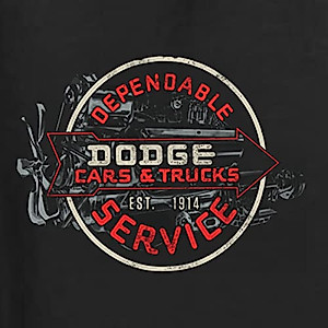 Wild Bobby Dodge Motors Dependable Service Retro Est 1914 Cars and Trucks Front and Back Zip Up Hoodie Sweatshirt, Black, Large