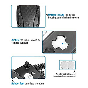 Aquarium Air Pump - AquaMiracle Fish Tank Bubbler Aerator, All-in-One Fish Tank Air Pump Kit, Quiet Small Aquarium Bubbler for 1-20 Gallon Aquariums