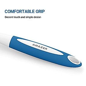 Amazer Dish Brush with Handle, 2 Pack Kitchen Scrub Brushes for Cleaning, Dish Scrubber with Stiff Bristles for Sink, Pots, Pans