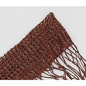 Topixdeals Door Fringe Curtain,Door Curtains,Rare Flat Silver Ribbon Door String Curtain Thread Fringe Window Panel Room Divider Cute Strip Tassel Party Events (1 Pack, Dark-Brown)