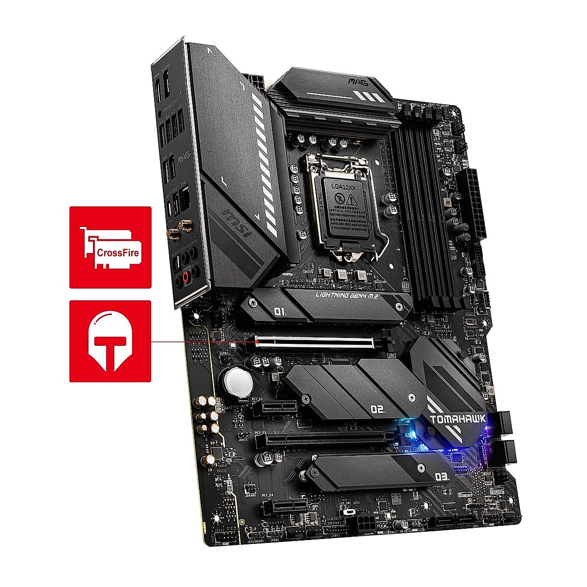 MSI MAG Z590 Tomahawk WiFi Computer Gaming Motherboard (ATX, 11th/10th Gen Intel Core, LGA 1200 Socket, DDR4, PCIe 4, CFX, M.2 Slots, USB 3.2 Gen 2, Wi-Fi 6E) Intel PC Motherboards (Renewed)