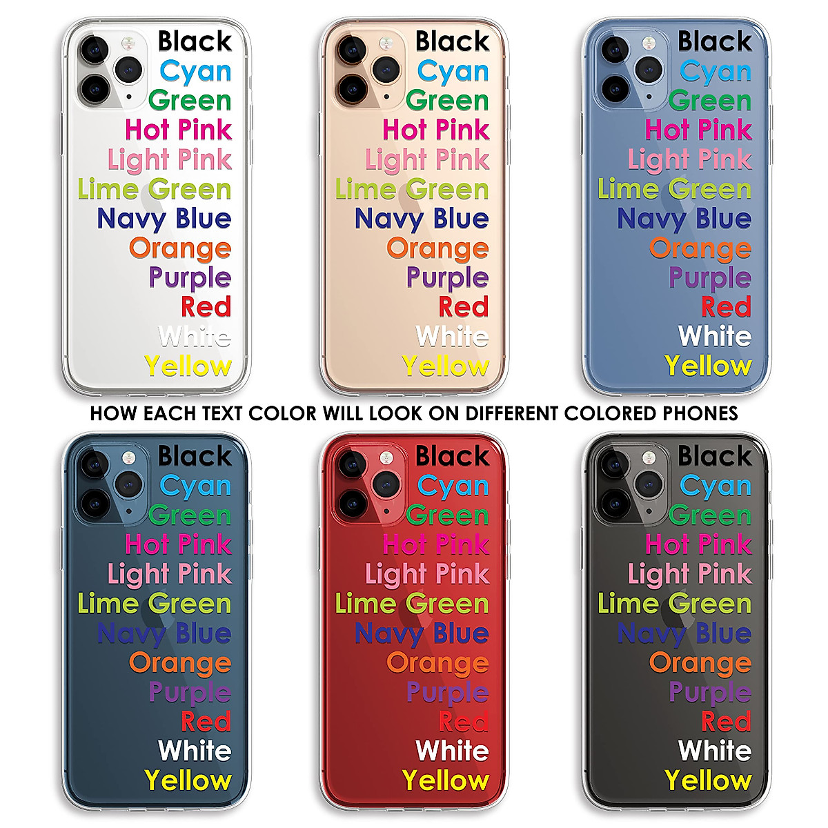 Case Charming Personalized Case for iPhone 15 Pro Max 14 13 mini 12 11 Xs Xr X 10r 10s 10 8 Plus 7 Se with Custom Name Hearts Monogram Clear Phone Cover