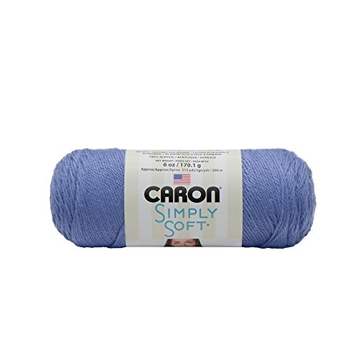 Caron Simply Soft Lavender Blue Yarn - 3 Pack of 170g/6oz - Acrylic - 4 Medium (Worsted) - 315 Yards - Knitting/Crochet