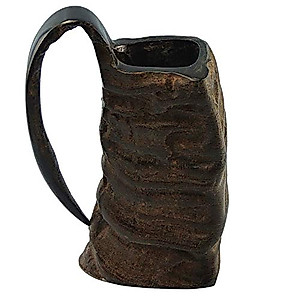 Mythrojan Viking Buffalo Horn Mug Tankard for Beer, Mead