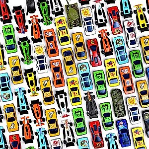PREXTEX 100 Pc Diecast Cars - Race Cars Toys for Kids - Toy Cars - Car Toys Bulk - Kids Car Toy - Bulk Toy Car - Race Car - Great for Party Favors, Easter Eggs Filler, Cake Toppers, Stocking Stuffers