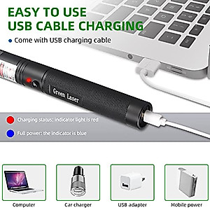 AULKERY Green Laser Pointer High Power, Strong Laser Pointer High Power, 10000 Feet Long Range Laser Pointer with Star Cap for Projecto Presentations
