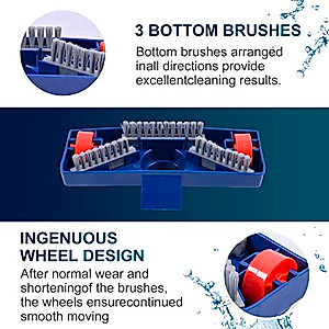 POOLAZA Portable Pool Vacuum Jet Underwater Cleaner (2023 Upgrade) with Brush & 56" Pole, Handheld Jet Pool Vacuum for Above Ground Pool, Underwater Pool Spa Jet Vacuum Cleaner, Attach to Garden Hose