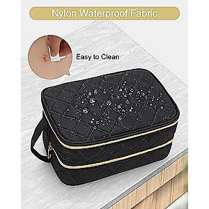 MONSTINA Makeup Bag for Women,Two layer Pouch Bag