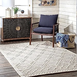 nuLOOM Natti Contemporary Trellis Area Rug, 8' 6" x 11' 6", Beige