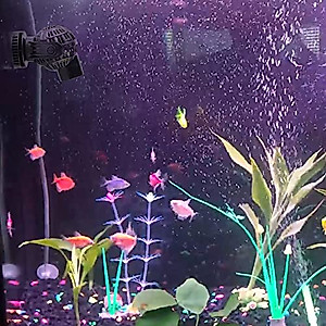 CPROSP Power Head for Saltwater Tank 1050 GPH, Wavemaker with Magnetic Base for 31.7-52.8 Gal, Aquarium Circulation Pump Wave Maker with 2 m Cable, Water Movement Aquarium 2 Prong Plug, Black