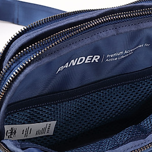 Pander Everywhere Belt Bag for Women, 5 Zipper Pockets Nylon Crossbody Fanny Pack Purse (Blue Perennial)