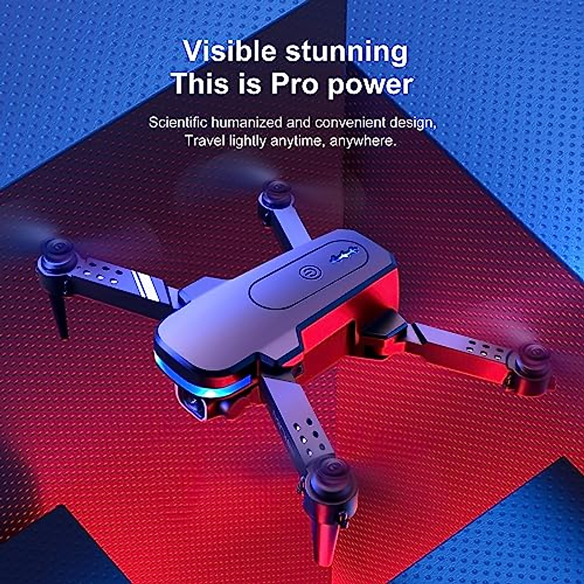 Mini Drone with Dual 4k HD Fpv Camera Remote Control Toys Gifts for Boys Girls with Altitude Hold Headless Mode 1-Key Start Speed Adjustment 2023 (Black)