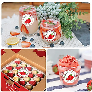 Strawberry Thank You Sticker Labels 1.5 Inch Thank You Berry Much for Coming Stickers - Sweet Strawberry Themed Birthday Party Favors Thank You Sticker Labels 250 Pcs