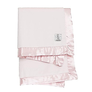 Little Giraffe Baby Blanket - Luxe Soft Blanket with Satin Trim - Baby Stroller Blanket - Newborn Baby Essentials & Baby Gifts - 29x35" - Pink