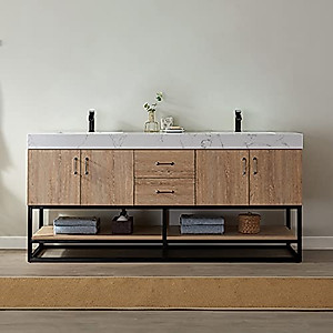 Vinnova 789072B-NO-GW-NM Alistair Bathroom Vanity, North American Oak Finish