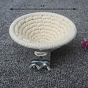 Orgrimmar Handmade Cotton Rope Bird Nest Breeding Nest Hatch House Cage for Budgie Parakeet Cockatiel Parakeet Conure Canary Finch Lovebird Small Parrot (1 PC)