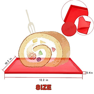 Luck Love 2 Pcs Swiss Roll Cake Mat Flexible Baking Tray Jelly Roll Pan Silicone Cookies Mold Bakeware