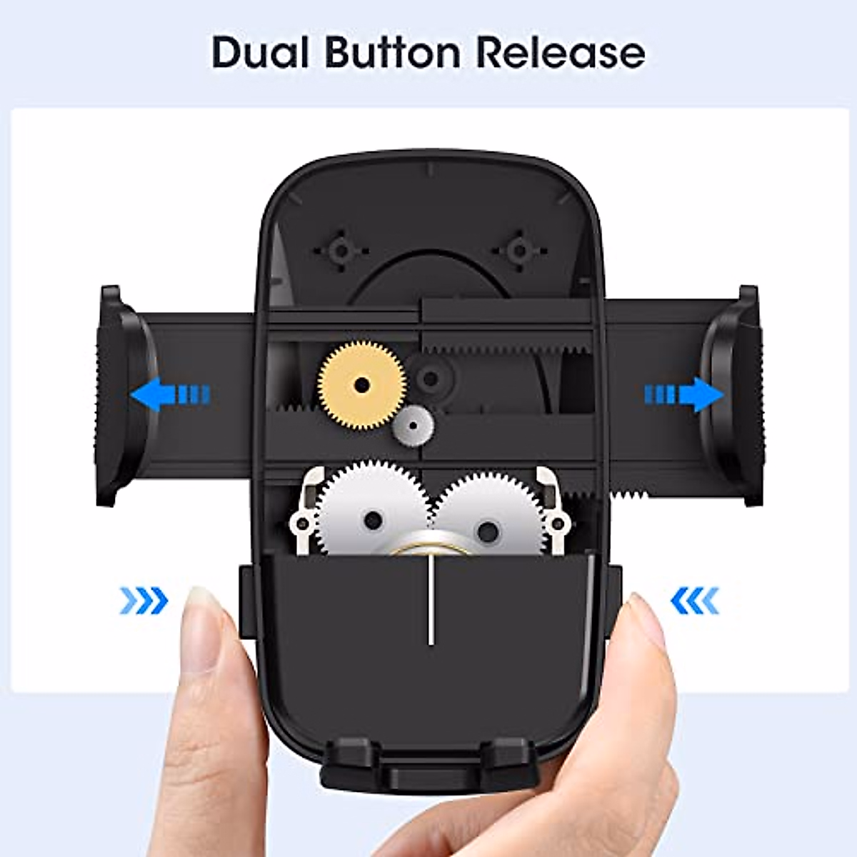 Car Phone Holder Mount, Windshield Phone Mount for Car, Washable Strong Suction Cup, Pulled-Down Support Feet Compatible with iPhone 14 13 12 SE 11 Pro Max XS XR, Galaxy Note 20 S20 S10 and More