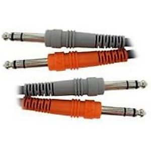 Hosa CSS-202 Dual 1/4" TRS to Dual 1/4" TRS Stereo Interconnect Cable, 2 Meters