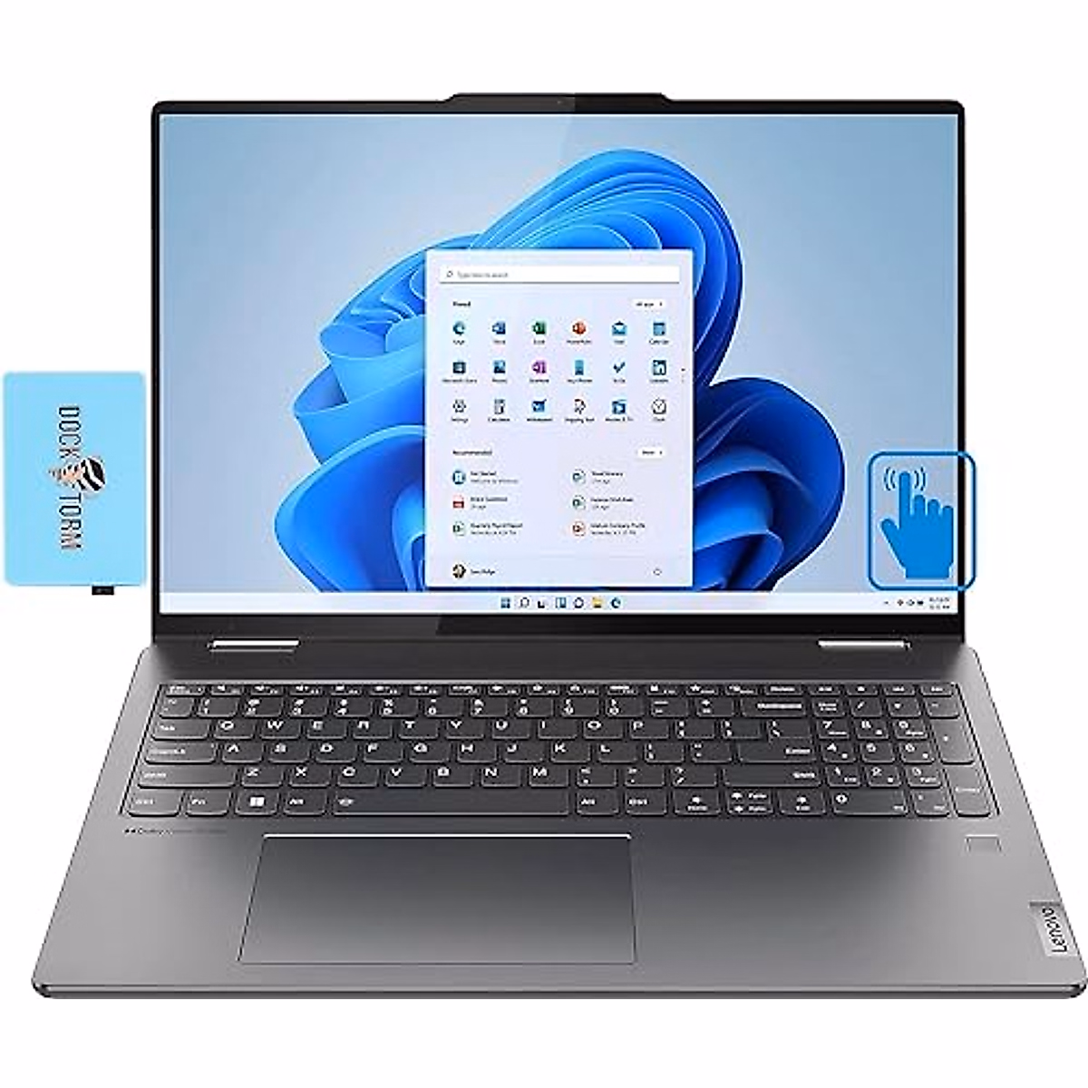 Lenovo Yoga 7i 16.0 FHD IPS Touchscreen 2-in-1 Laptop (Intel i5-1335U 4-Core, 8GB RAM, 512GB PCIe SSD, Intel Iris Xe, Backlit KYB, FP, 2 Thunderbolt 4, WiFi 6, BT 5.2, Webcam, Win 11 Home) w/Hub
