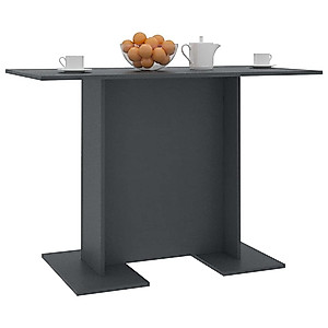 Modern Dining Table,Kitchen Table,Dinner Table Dining Room Home Furniture,Dining Table Gray 43.3"x23.6"x29.5" Engineered Wood