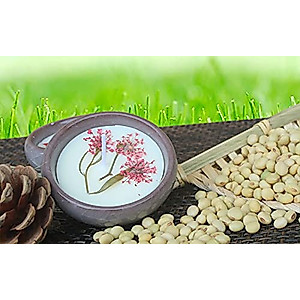 Scented Candles Gifts for Women, Aromatherapy Candle Set, Essential Oil Natural Soy Wax with Real Petal, 4 Pack with Porcelain Cans