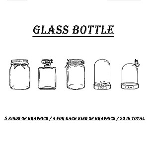 LCLZ 40 PCS Transparent Dried Flower Bookmarks, DIY Handmade Bookmarks Blank Set, Dried Flower Bookmark Bottle, Clear Drift Bottle Bookmark, Plant Flower Bookmark Maker (A)