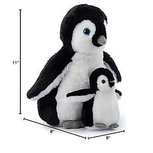 The Petting Zoo Softee Penguin Stuffed Animals, Mom and Baby, Gifts for Kids, Penguin Plush Toy 12 inches