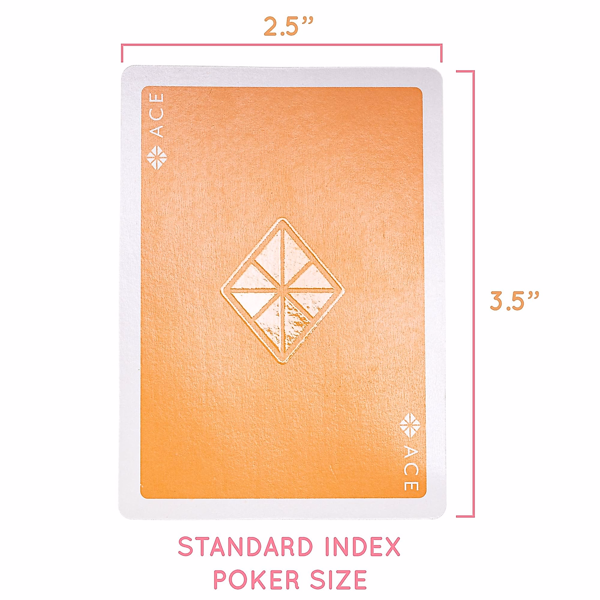 Vice Minimalist Playing Cards - Neon Orange and Pink Dual-Pack Decks - Poker Size, Standard Index, Plastic-Coated, Fluorescent with Simple Design + Spot UV Gloss - Cool Playing Cards and Novelty Gifts