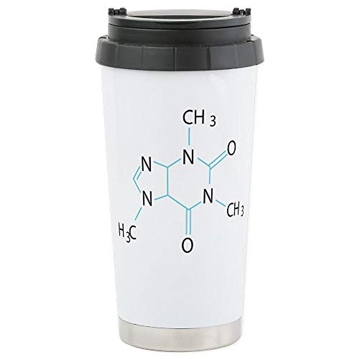 CafePress Caffeine Molecule Travel Mug 20 oz. Insulated Stainless Steel Coffee Tumbler