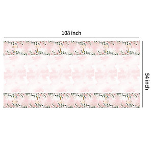 Suhelkit God Bless Baptism Decorations Tablecloth Girls - First Communion Decorations Party Table Cover, Pink Christening Celebration Baby Shower Religious Table Cloth, 3 Pack (54in x 108in)