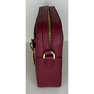 Michael Kors Jet Set Large Chain Crossbody Bag bundled with with SM TZ Coinpouch Wallet Purse Hook (Mulberry/Signature MK Mulberry