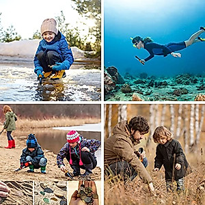 Metal Detector Pinpointer with LCD Display, IP68 Full Waterproof Pin Pointer Wand, 3 Modes Handheld Pinpointing Finder Probe Treasure Hunting with Belt Holster for Adults and Kids, A Battery Included